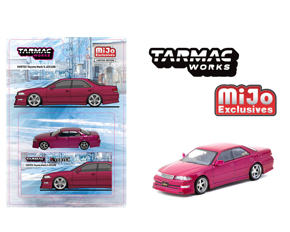 Tarmac Works 1:64 VERTEX Toyota Mark II JZX100 – Red Metallic – MiJo E ...